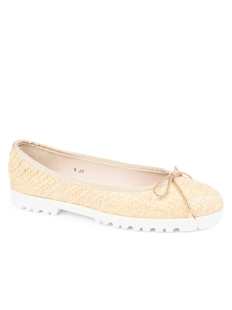 PAUL MAYER - BRAVO LUG SOLE BALLET IN RAFFIA – Palm Beach Soles